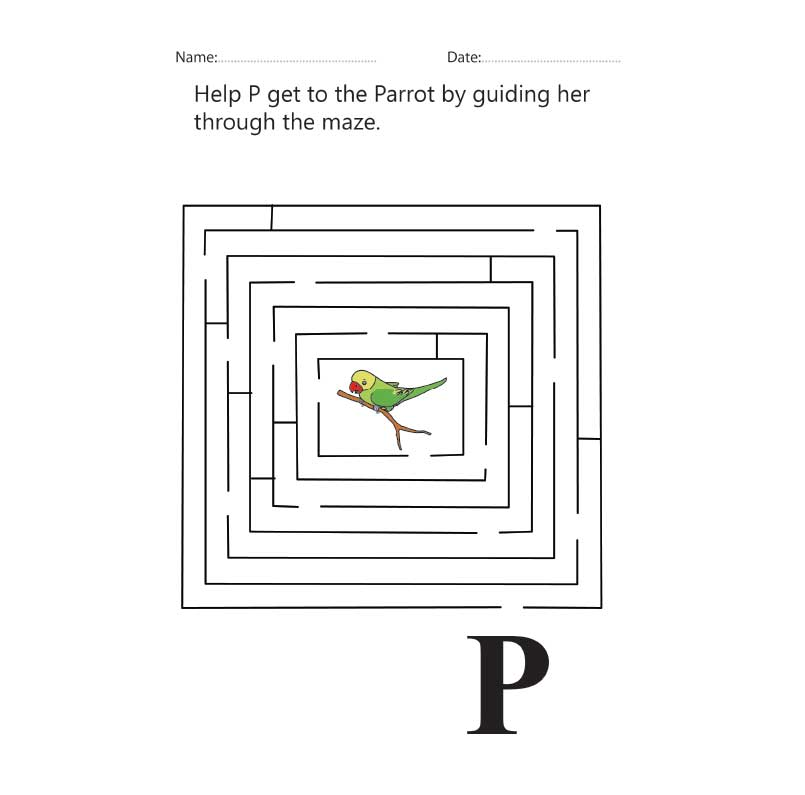 Printable Letter P Maze Worksheet at Worksheets Bay - Letter P Maze ...