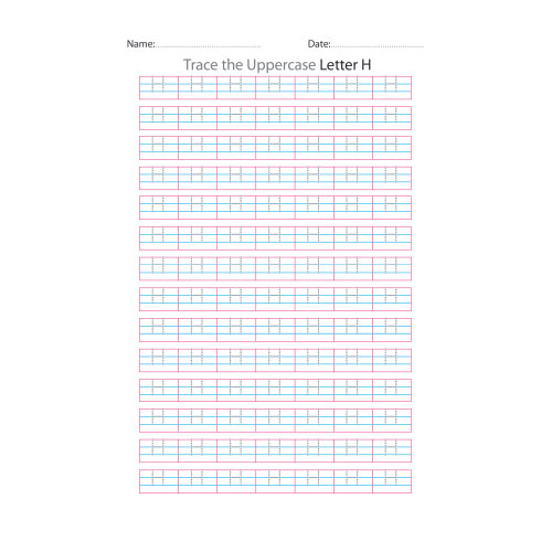 Printable Uppercase Letter H Tracing Worksheets at Worksheets Bay ...