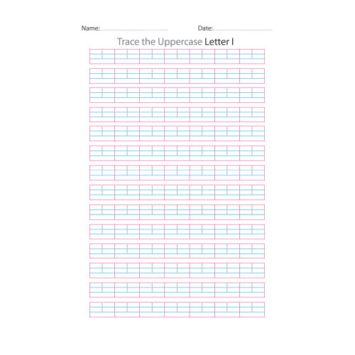 Printable Uppercase Letter I Tracing Worksheets at Worksheets Bay ...