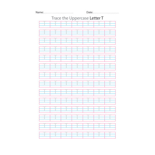 Printable Uppercase Letter T Tracing Worksheets at Worksheets Bay ...
