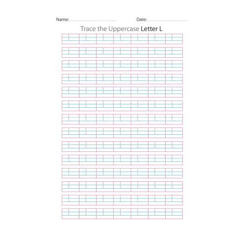 Printable Uppercase Letter L Tracing Worksheets at Worksheets Bay ...