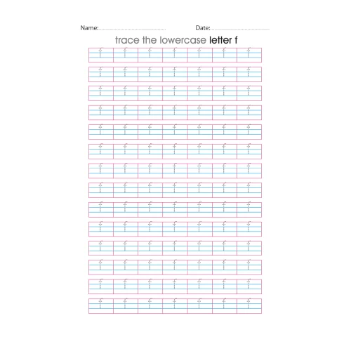 Lowercase Letter f Tracing Worksheets – Worksheets Bay