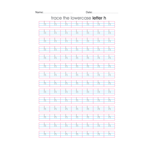 Printable Lowercase Letter h Tracing Worksheets at Worksheets Bay ...